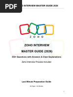 Zoho Round 1 Interview Questions Guide | PDF