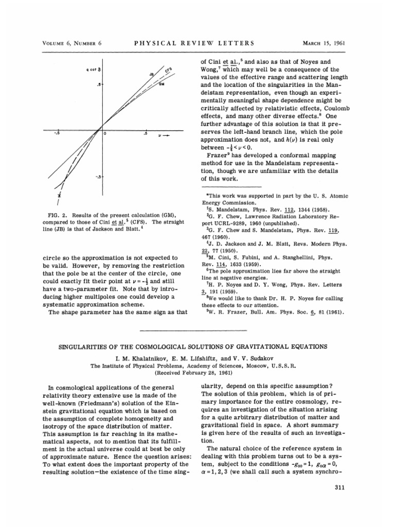 khalatnikov1961 | PDF | Physical Sciences | Astrophysics