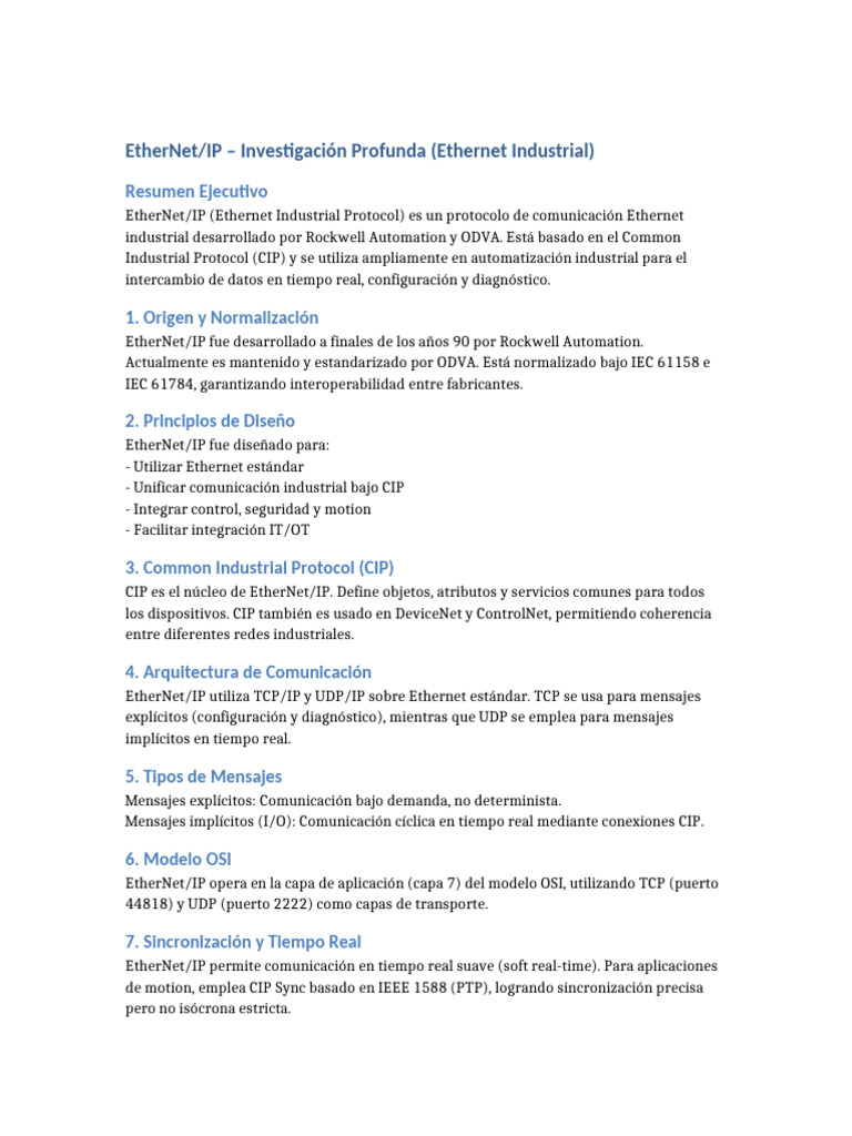 Investigacion_Profunda_EtherNetIP asándose en el Common Industrial Protocol (CIP) para integrar ...