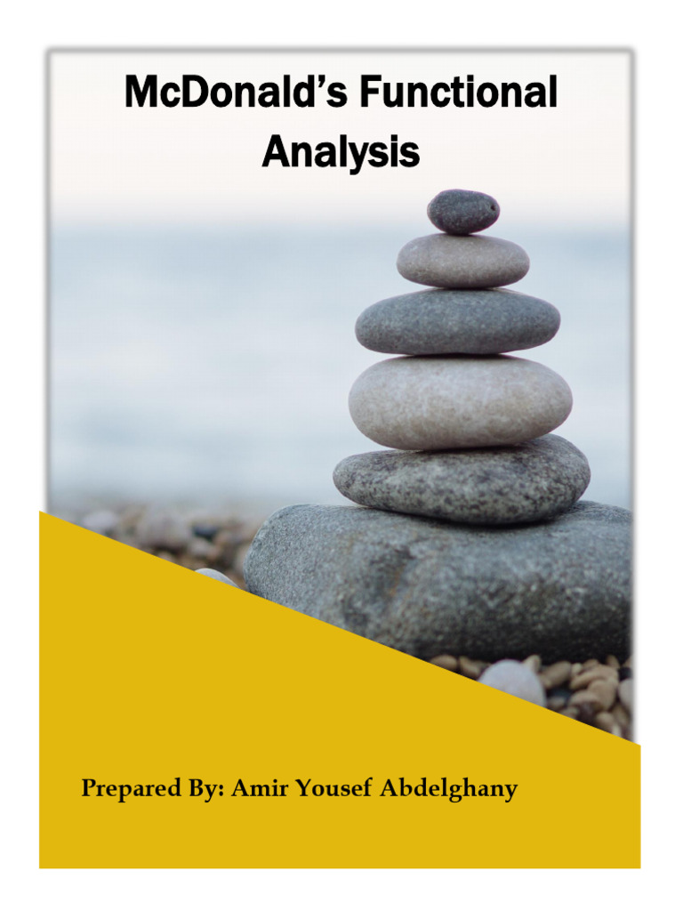 Functional Analysis_Amir Youssef | PDF | Mc Donald's | Supply Chain