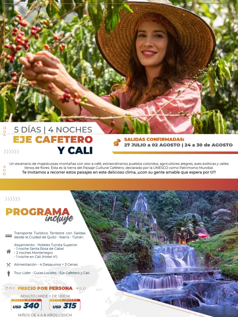 Tour Cultural y Termal en Eje Cafetero | PDF