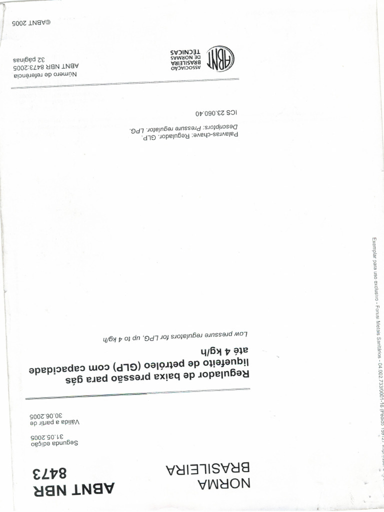 ABNT NBR 8473 Revisão 2005 | PDF