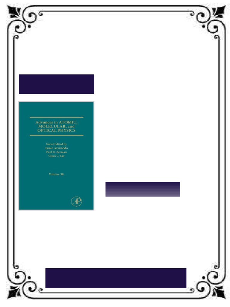 Advances In Atomic Molecular and Optical Physics 58 1st Edition Paul ...