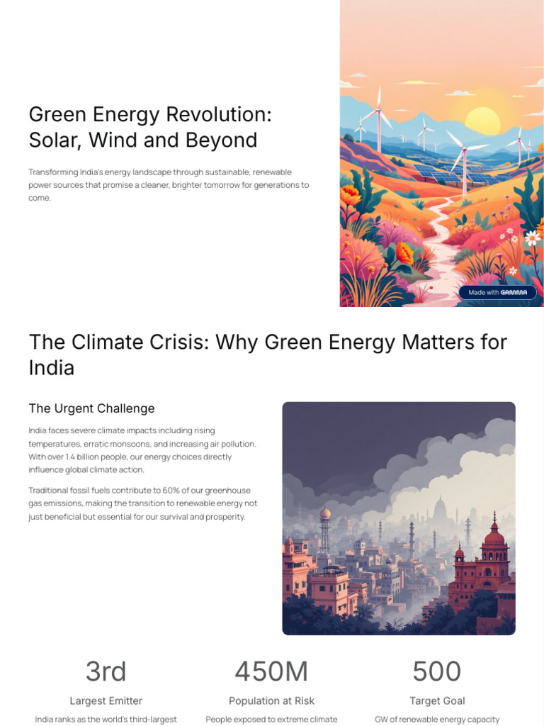 Green Energy Revolution Solar Wind and Beyond | PDF | Renewable Energy | Wind Power