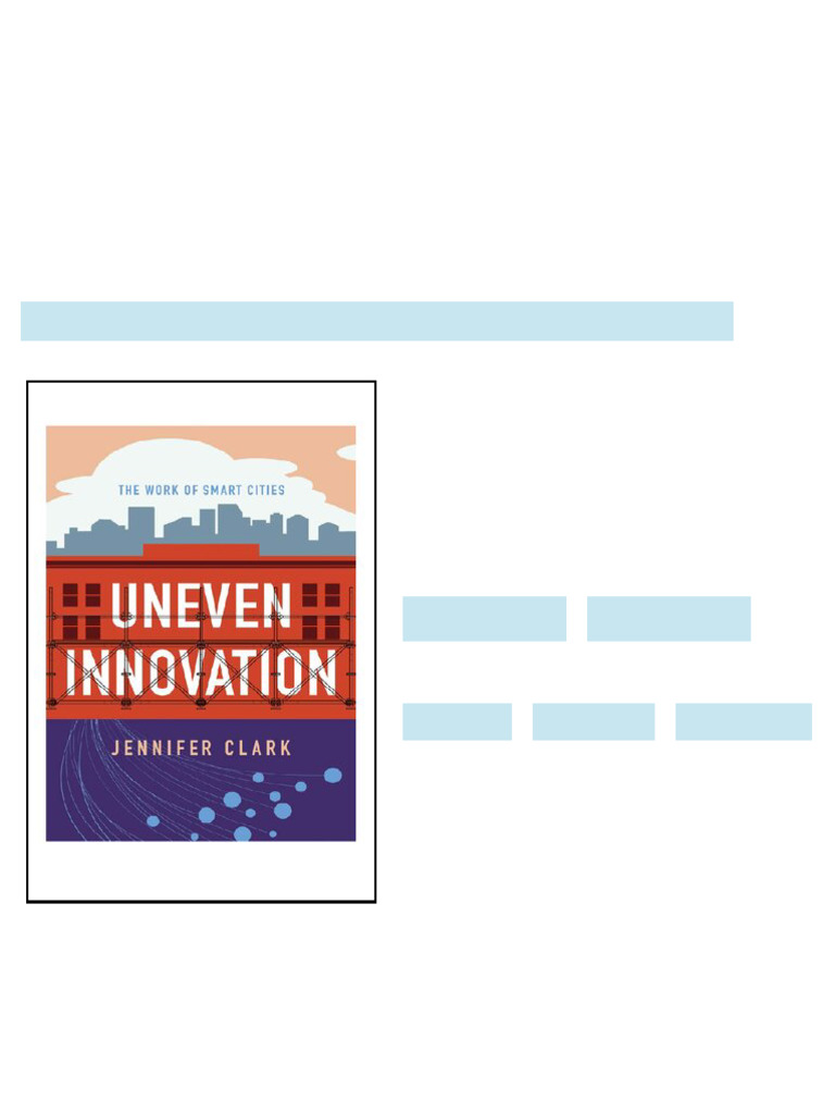 (Ebook) Uneven Innovation: The Work of Smart Cities by Jennifer Clark ...