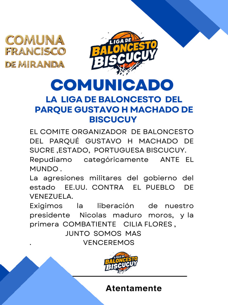 Documento A4 Comunicado Sencillo Blanco y Azul_20260104_134508_0000 | PDF