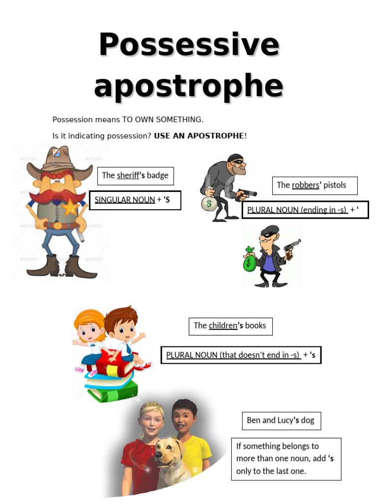 Possessive Apostrophe | PDF