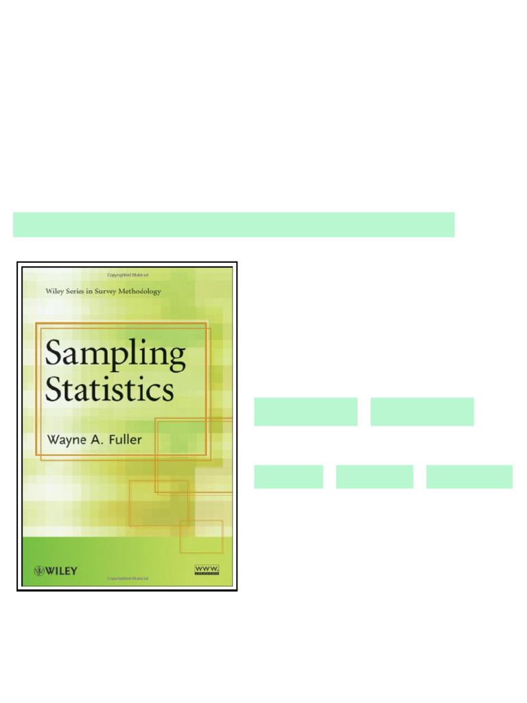 (Ebook) Sampling Statistics (Wiley Series in Survey Methodology) by ...