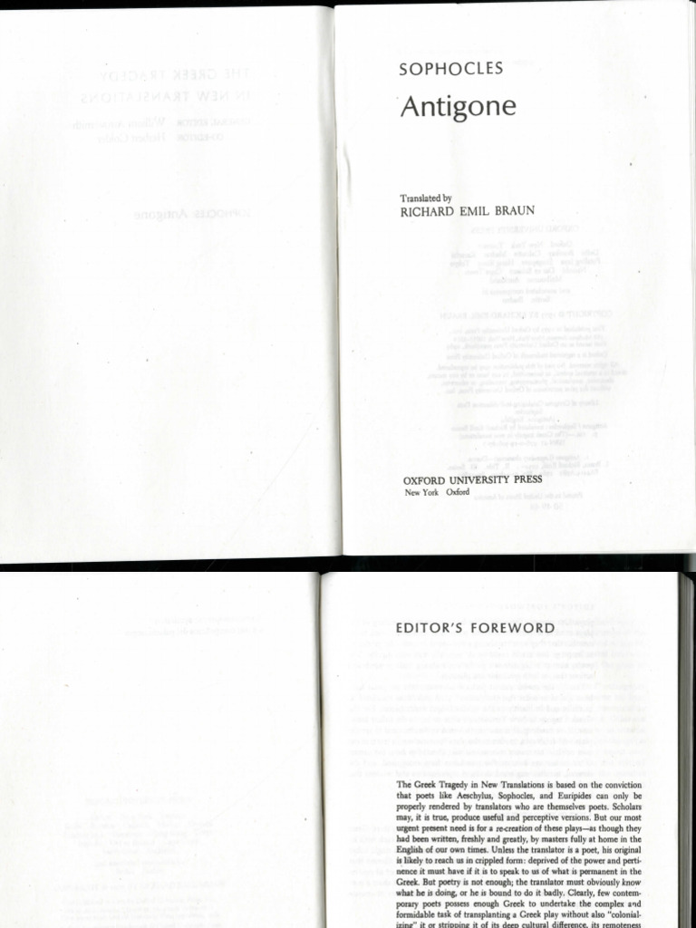 Antigone by Sophocles | PDF
