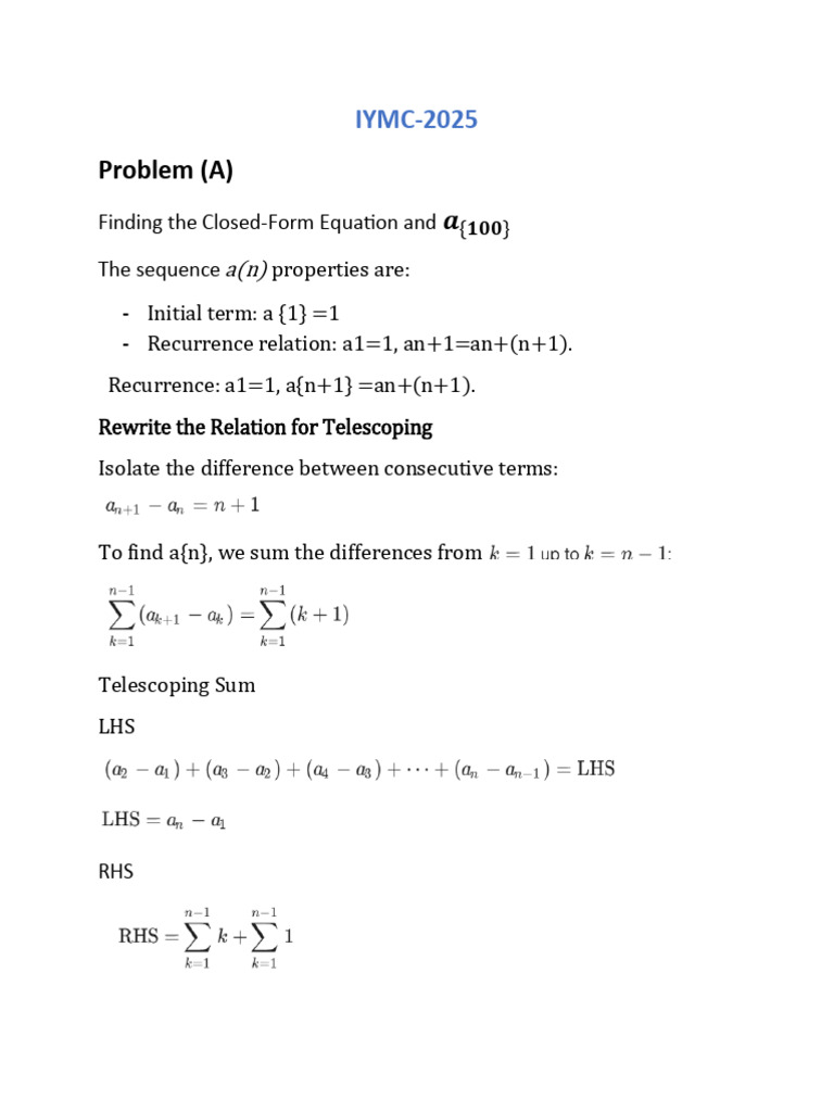 Closed-Form Equations and Properties | PDF