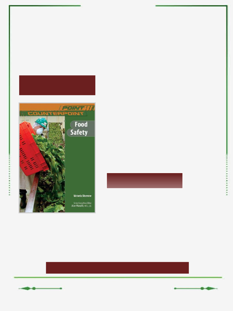 Food Safety Point Counterpoint 1st Edition Victoria Sherrow ebook ...