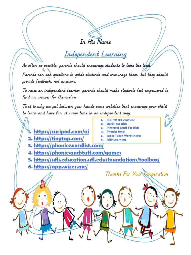 Encouraging Independent Learning in Kids | PDF