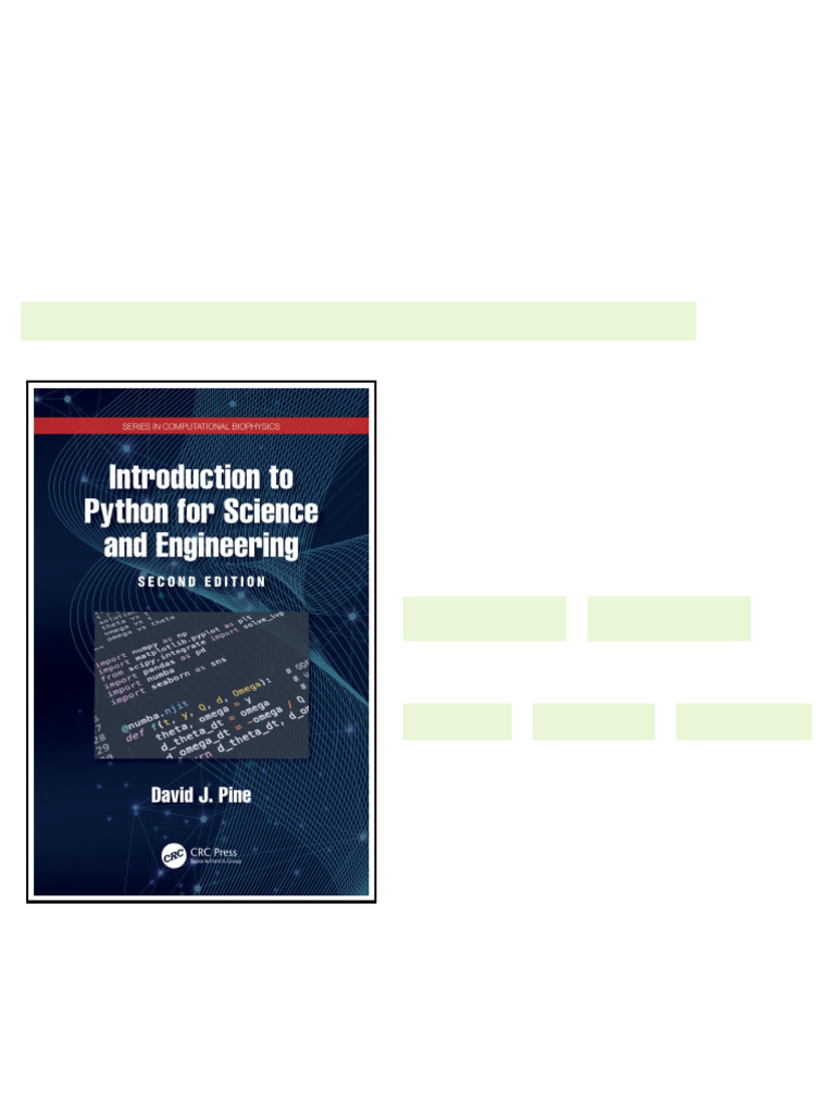 Introduction to Python for Science and Engineering Second Edition David J. Pine - ebook and ...