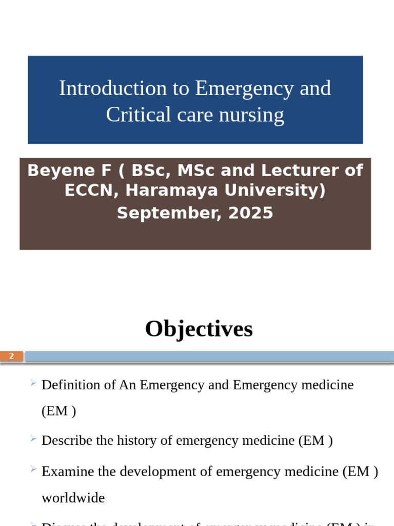 Emergency and Critical Care Nursing Overview | PDF | Intensive Care ...