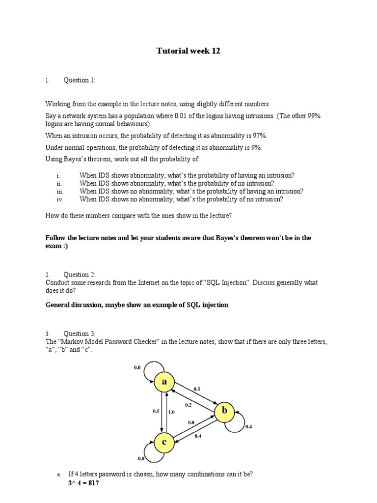 Week 12 Tut Answers | PDF | Password | Secrecy