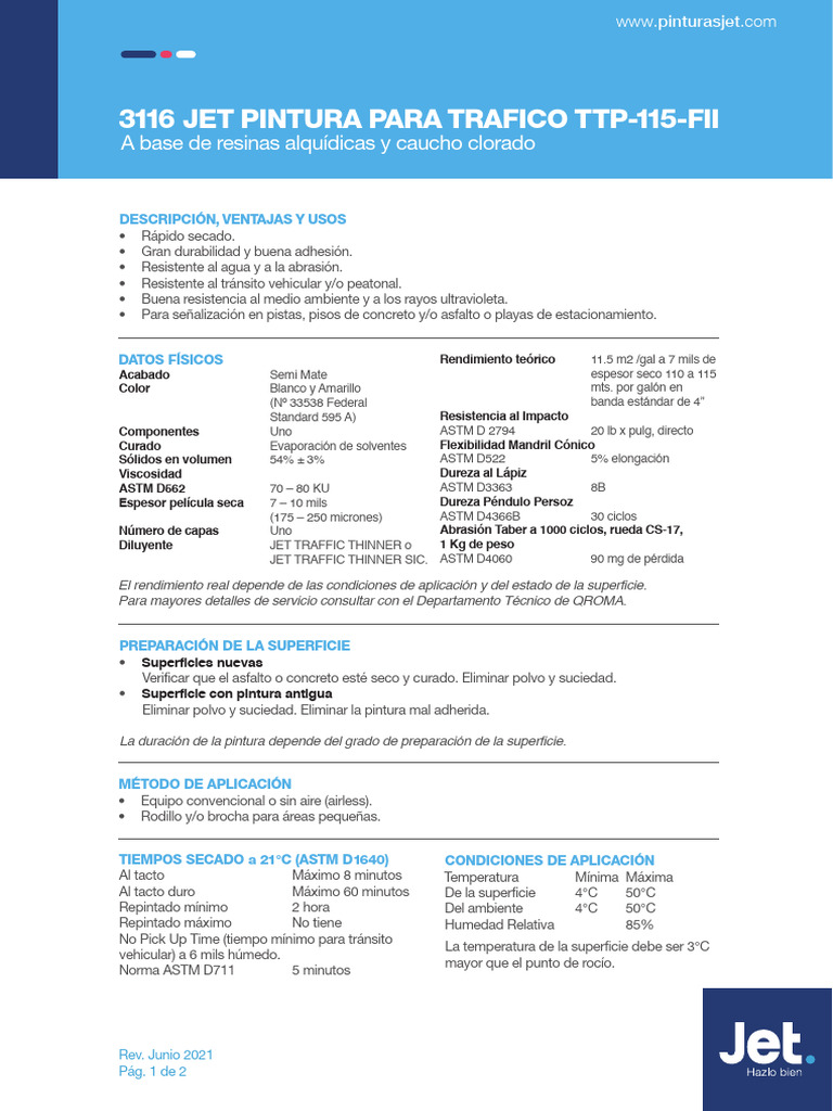 Jet Pintura Para Trafico Ttp-115-Fii_corporación Peruana de Productos ...
