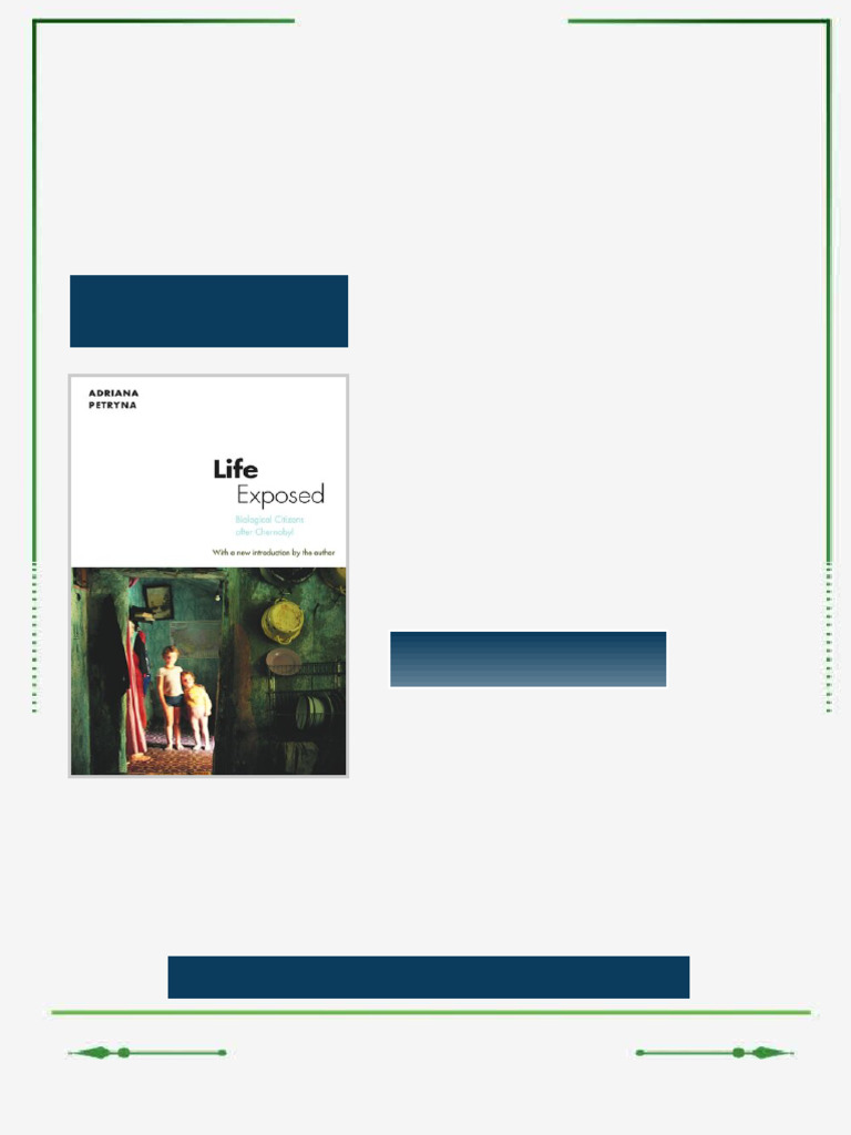 Life Exposed Biological Citizens after Chernobyl Adriana Petryna ebook ...