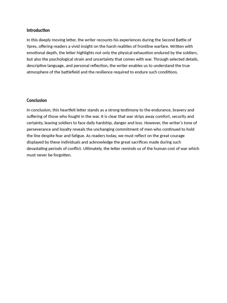 English Intro and Conclusion. | PDF