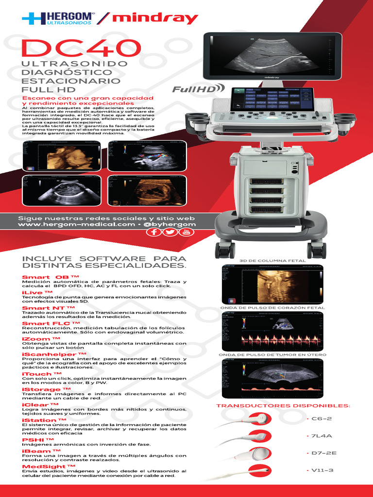 Ficha Tecnica DC40 Mindray | PDF