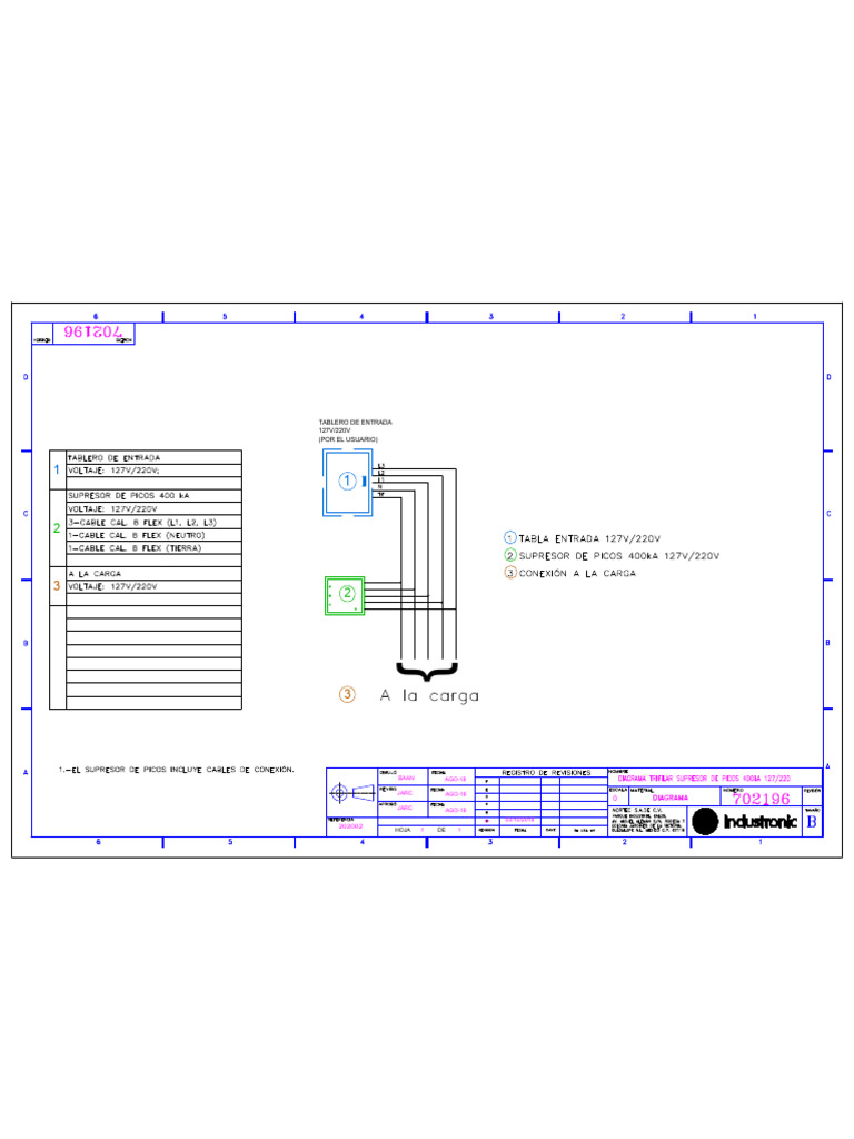 Diagrama Trifilar Supresor de Picos 400ka 127-220 | PDF