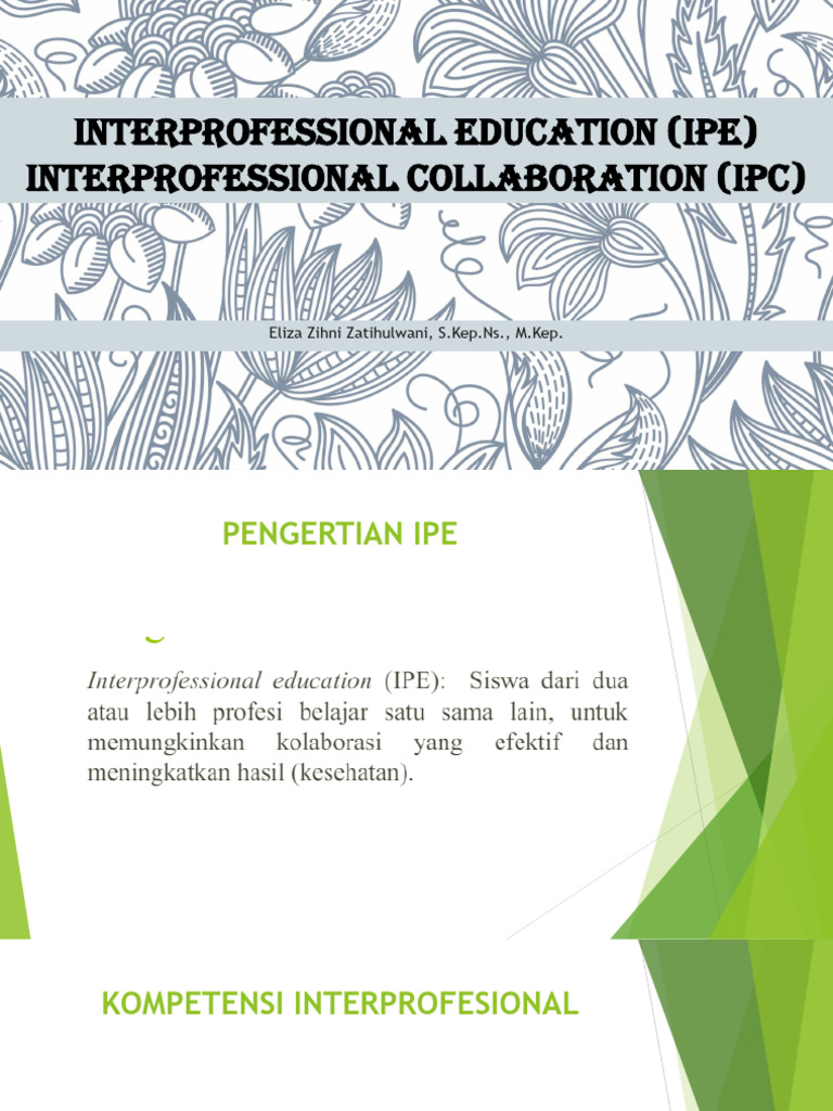 INTERPROFESIONAL EDUCATION n IPC | PDF