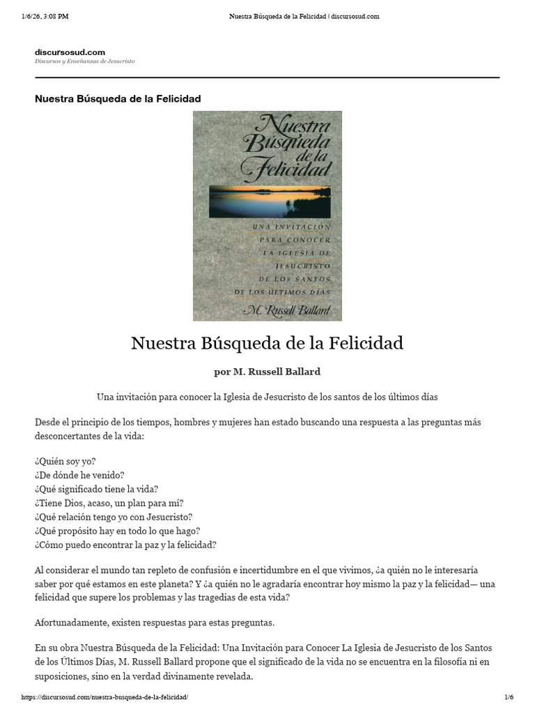 Felicidad y Fe en Jesucristo | PDF | Felicidad | Iglesia cristiana