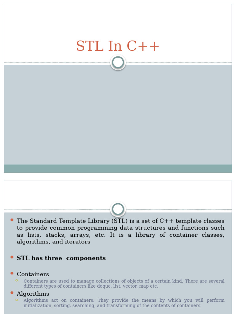L28-30_STL In C++ | PDF | Computing | Algorithms And Data Structures