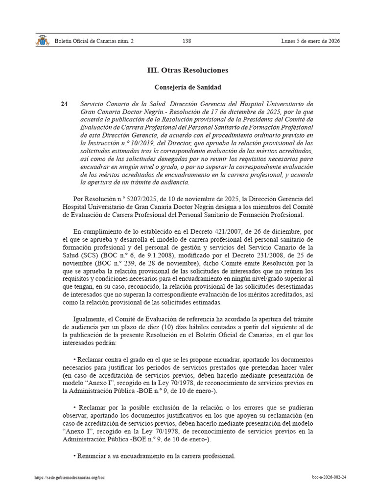 boc-a-2026-002-24 | PDF | Hospital | Educación vocacional