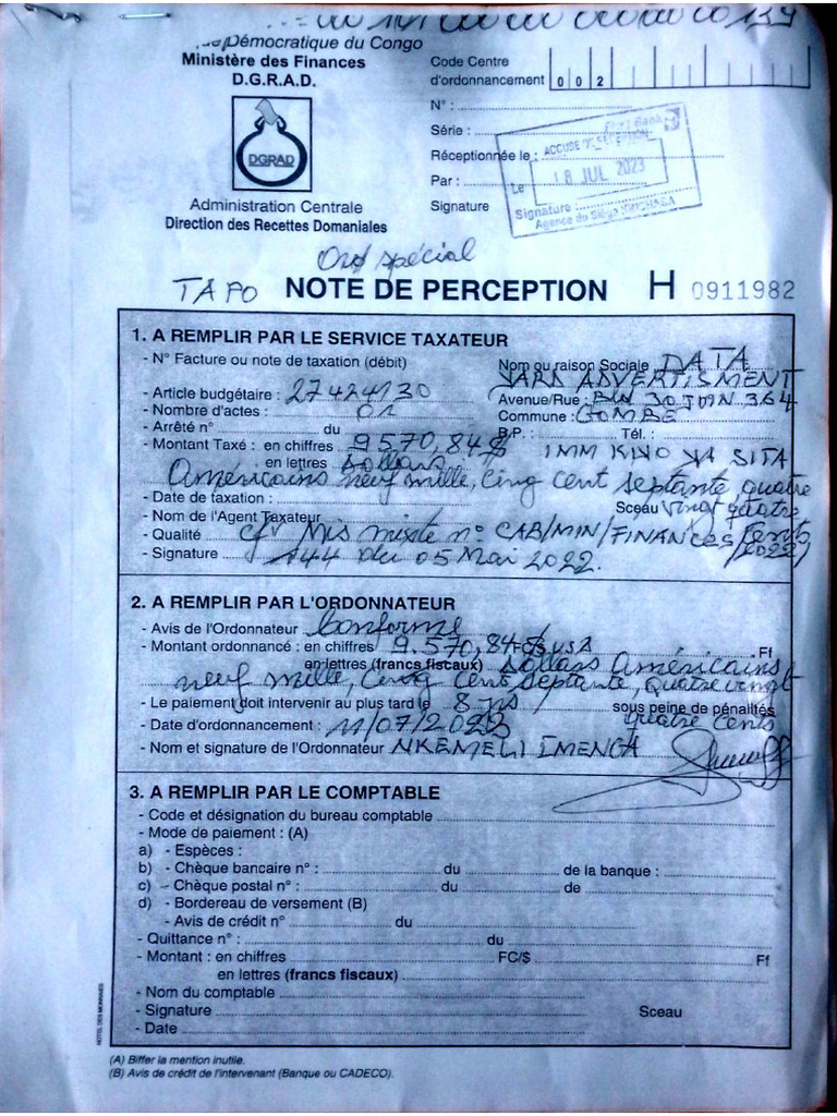 Note de Perception | PDF