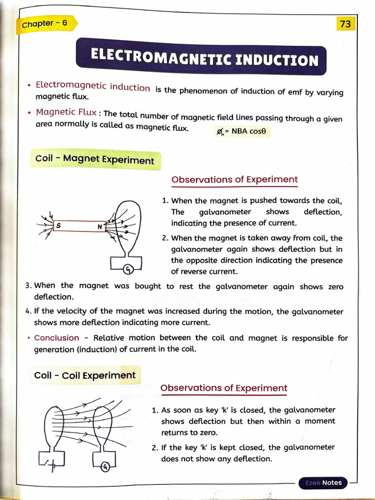 Electromagnetic Induction Concepts | PDF | Electromagnetic Induction ...