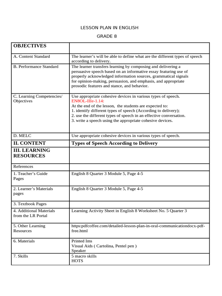 Lesson Plan Theater | PDF | Speech | Learning