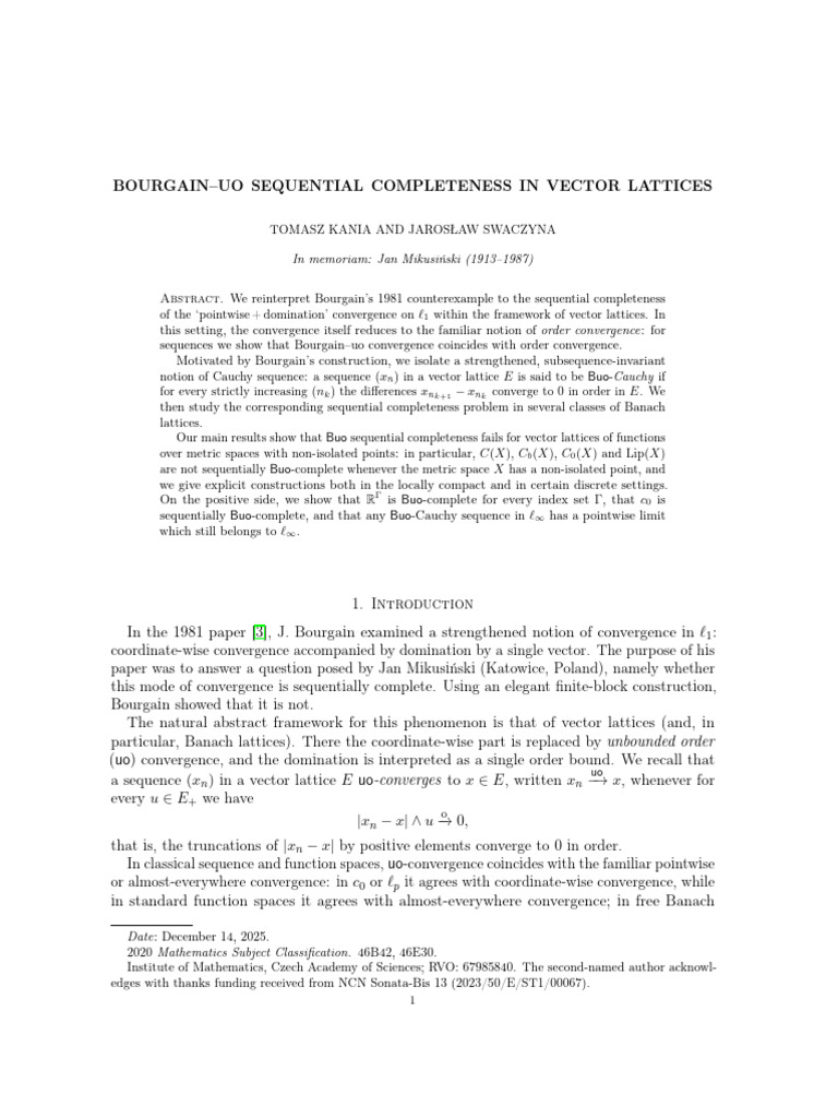 Bourgain_uo | PDF | Sequence | Limit (Mathematics)