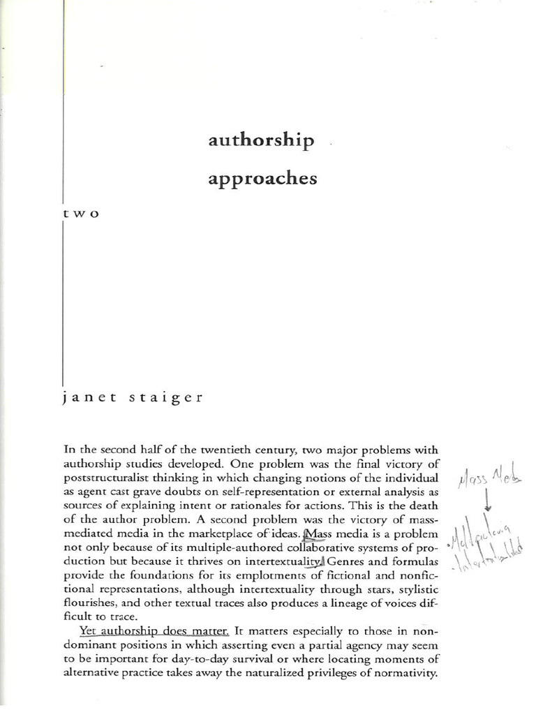 Authorship Approaches | PDF