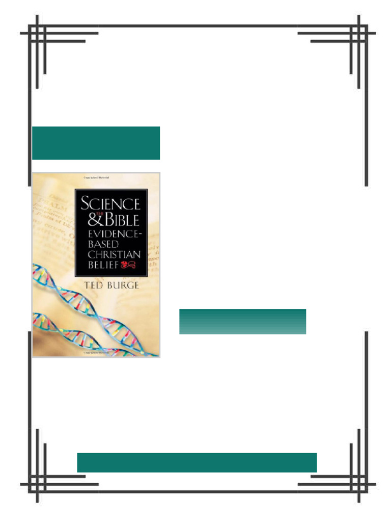 Science and the Bible Evidence Based Christian Belief 1st Ed. Edition ...