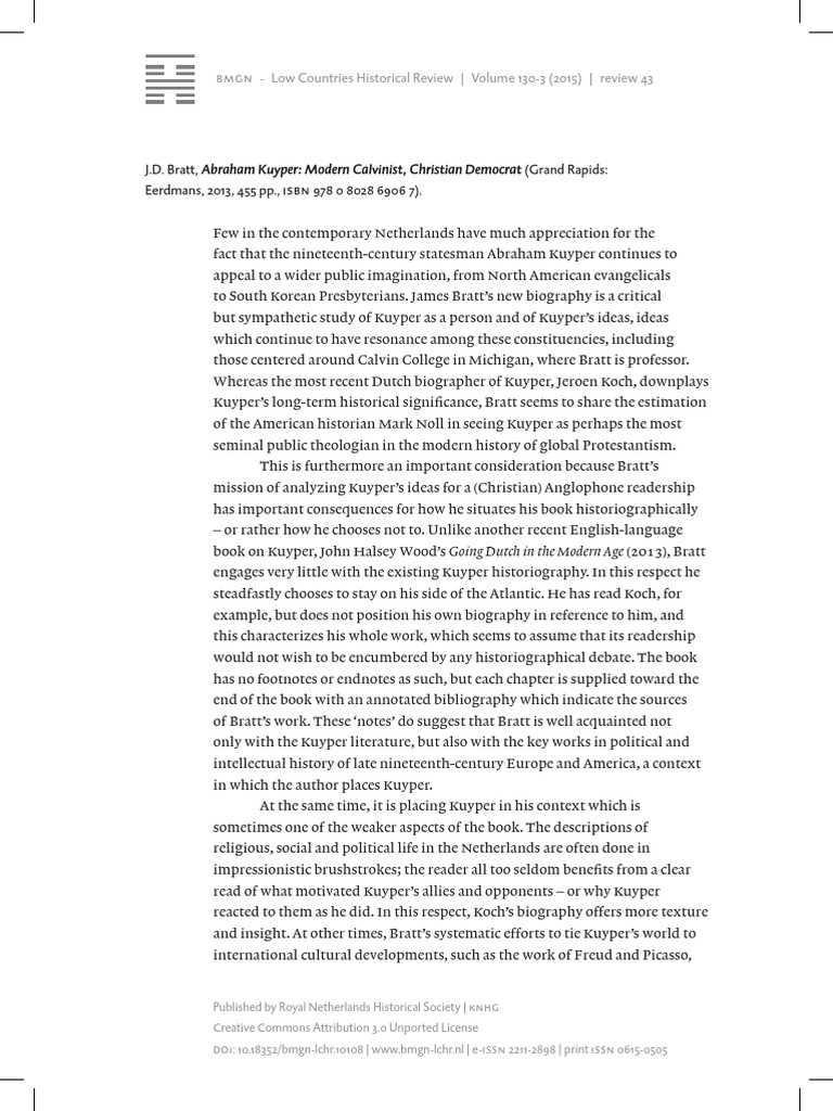Abraham Kuyper: A Modern Calvinist Biography | PDF | Historiography