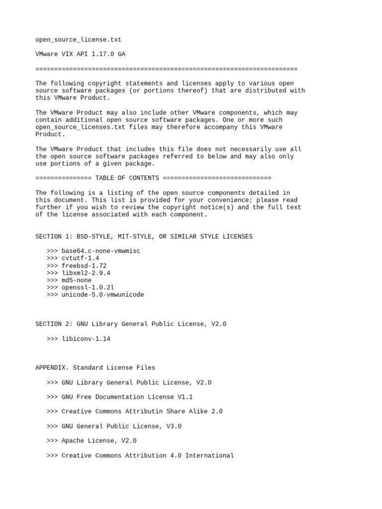 open_source_licenses | PDF | Free Software | Library (Computing)