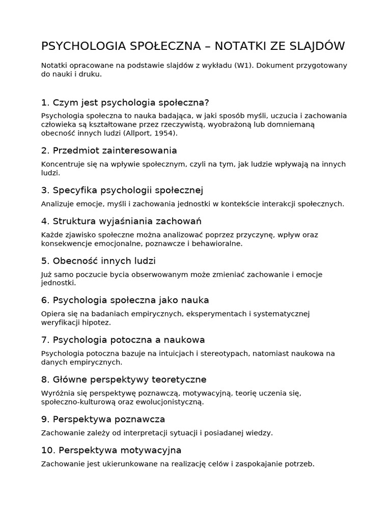 Psychologia_spoleczna_notatki | PDF