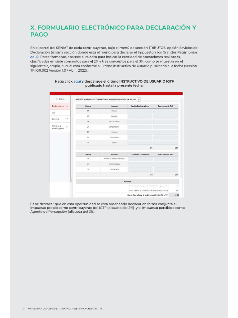 X Formulario Electronico para Declarar y Pagar El IGTF | PDF