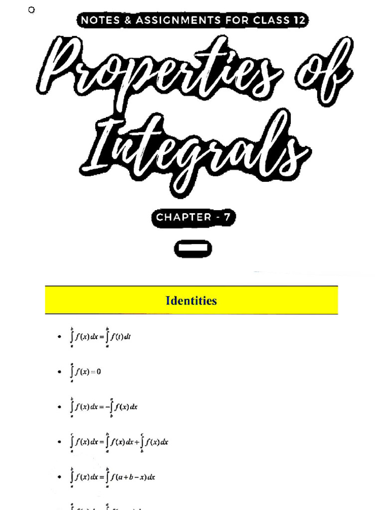 Definite Integral and Properties | PDF