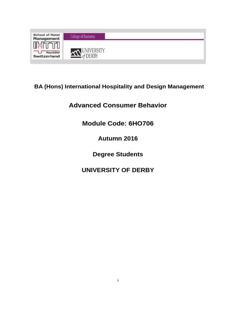 Advanced Consumer Behaviour | PDF | Consumer Behaviour | Behavior