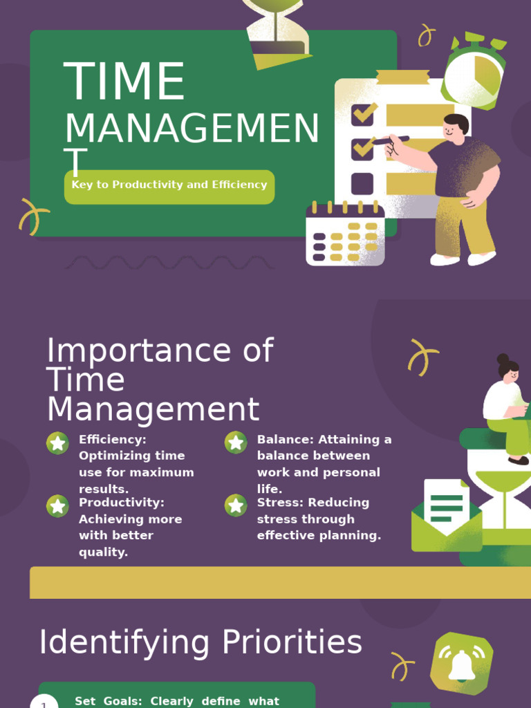 Purple and Green Illustration Time Management Presentation_20260106 ...