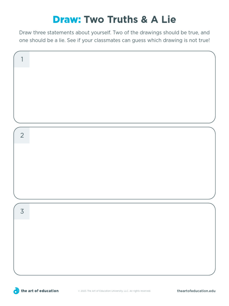 Draw Two Truths and a Lie | PDF