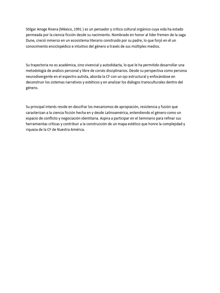 De Stilgar a StDe Stilgar a Stilgar La CF Como Herencia y Territorio ...