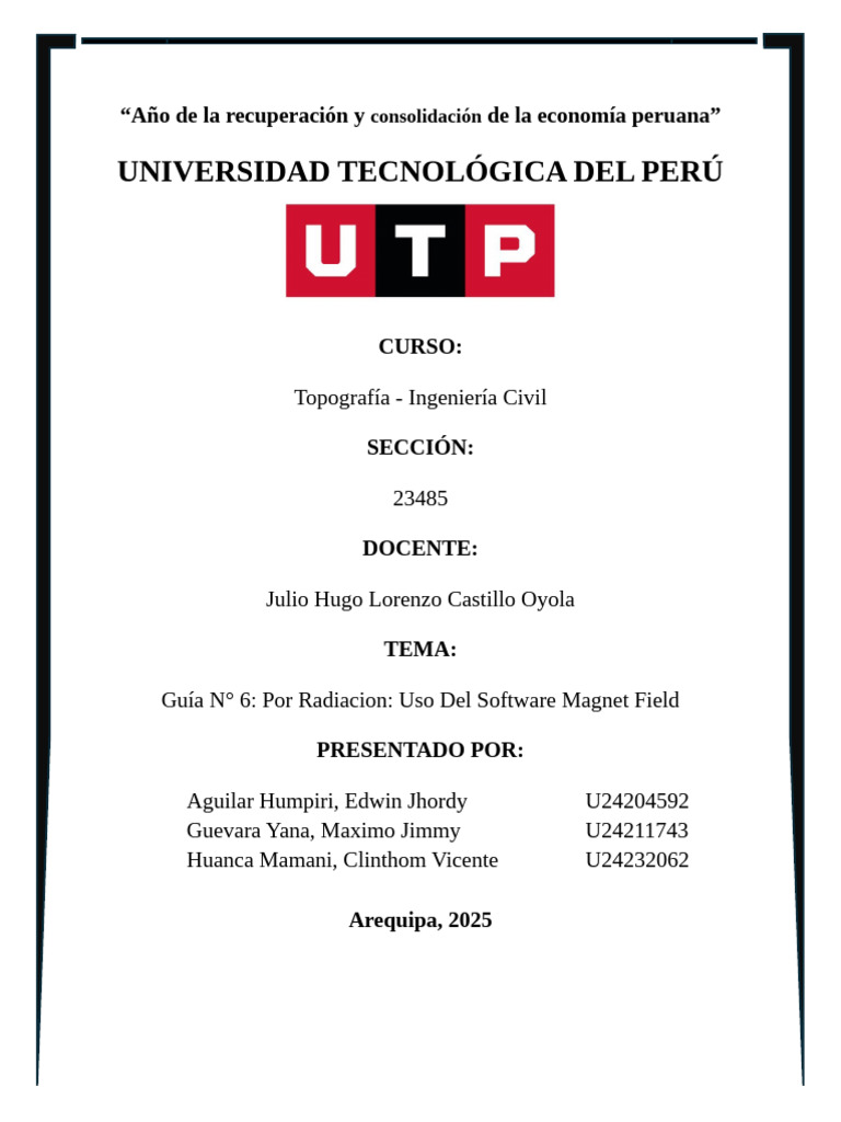 GUÍA N° 6 LEVANTAMIENTO POR RADIACION USO DEL SOFTWARE MAGNET FIELD ...