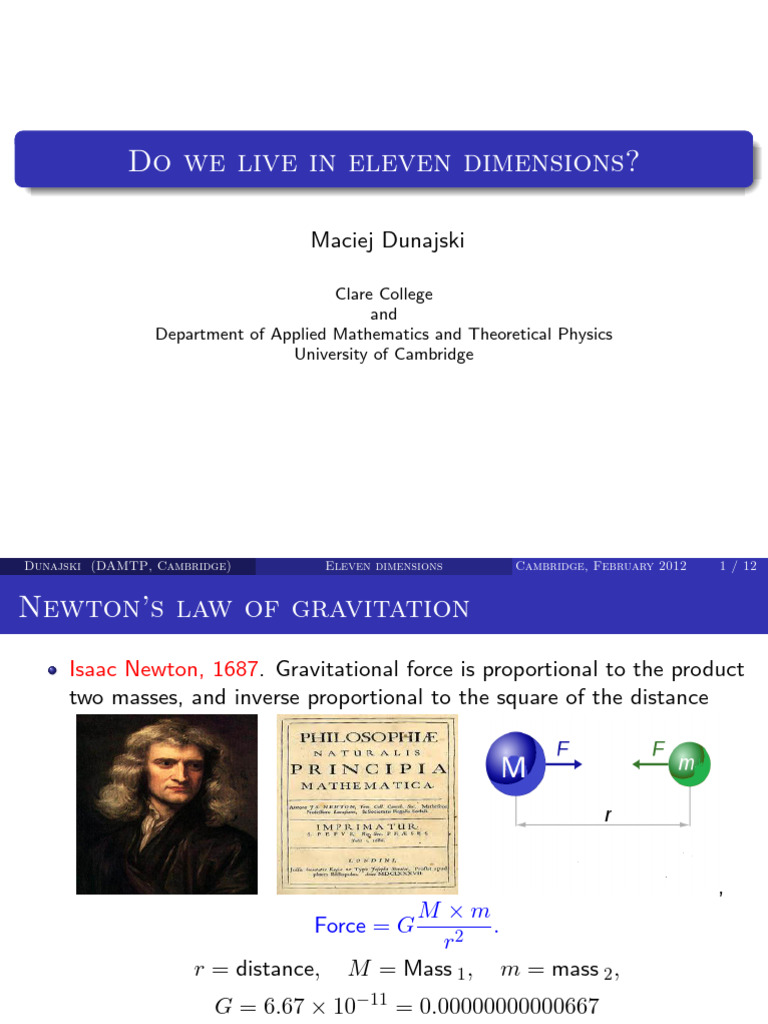 Exploring Eleven Dimensions in Physics | PDF