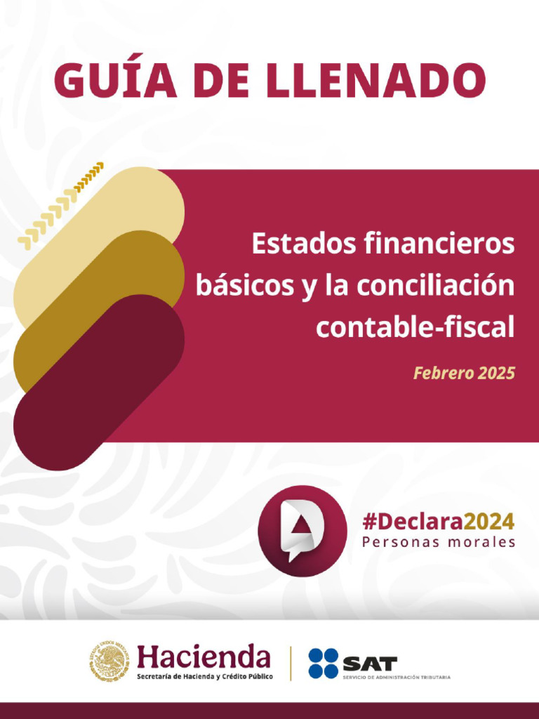 Guia Llenado Estados Financieros SAT 2025 | PDF | Contabilidad | Estado ...