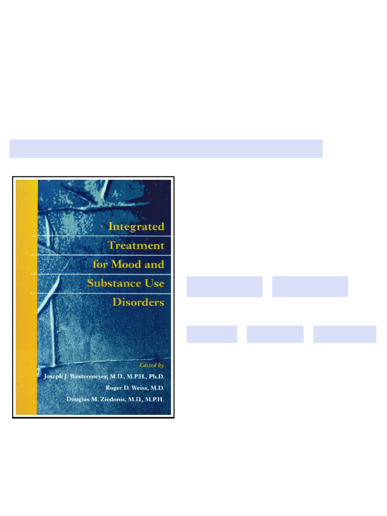 Integrated Treatment for Mood and Substance Use Disorders 1st Edition ...