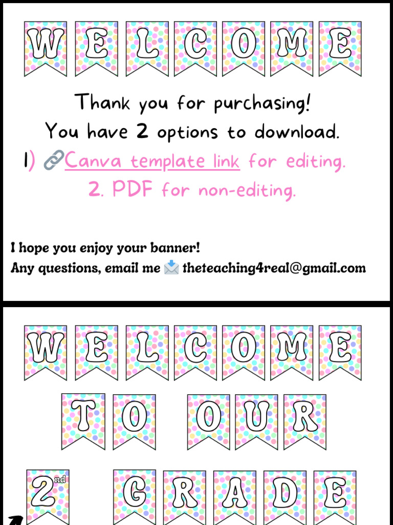 Welcome Banner Pastels | PDF