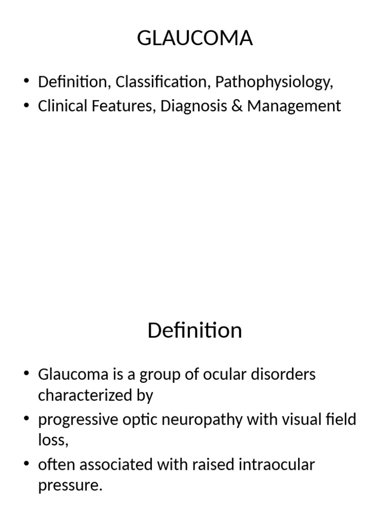 Glaucoma: Types, Symptoms, and Treatment | PDF
