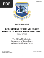Air Force Officer Activity Codes Guide | PDF | Logistics | Engineering